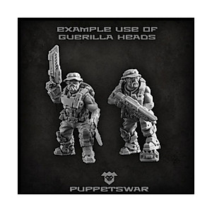 Green Stuff World for Models and Miniatures Guerilla Heads S094
