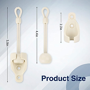 IVYSUN Sun Shade Replacement Parts Shade Tie Downs and End Cap with Ring Kit,Weather Resistance,Compatible with Coolaroo Exterior Roller Shade,Outdoor Blinds(Sand,2 Set)