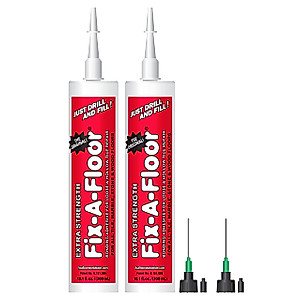 The Original Fix-A-Floor Micro Syringe Injector For Loose & Hollow Tile Repair PRO Pack (2) *Comes With Recommended 10:1 Thrust Non Dripless Caulk Gun