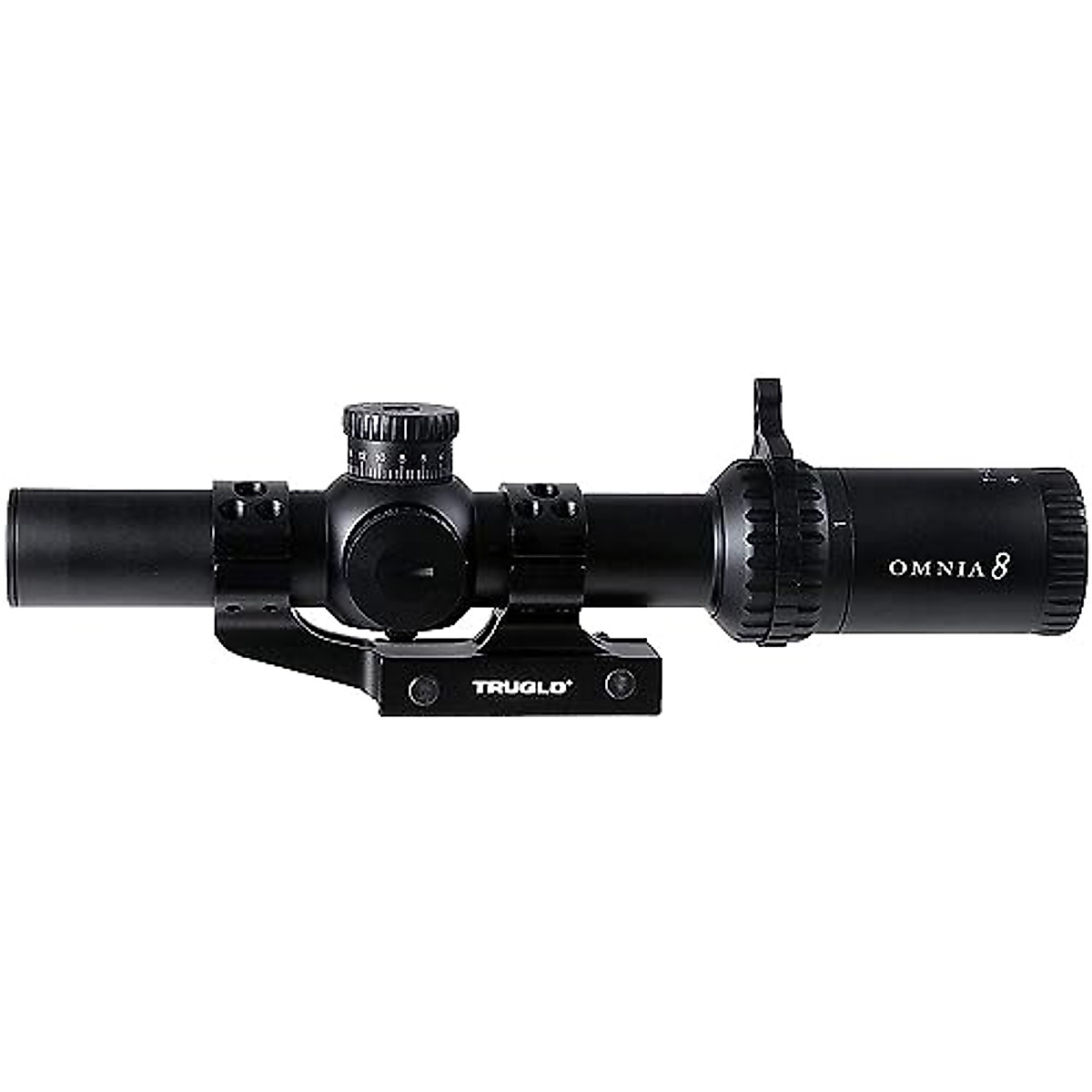 TRUGLO Omnia Tactical Hunting Shooting Durable Fogproof Shock Resistant 30mm One-Piece Aluminum Tube Illuminated All Purpose Tactical Reticle Riflescope | Flip-Up Lens Cap Included | 8 1-8X24 30MM