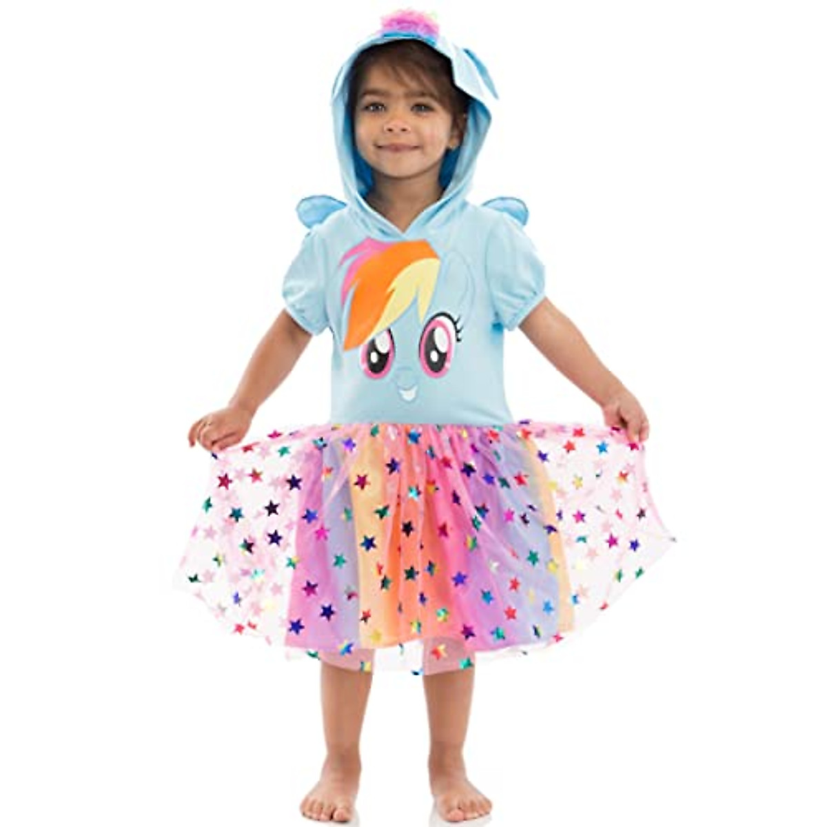 My Little Pony Toddler Girls Costume Short Sleeve Dress Blue 5T
