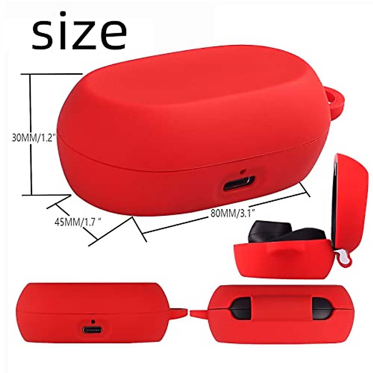 Silicone Case Cover for Jabra Elite 7 Pro/Elite 7 Active True Wireless Earbuds, Anti-Scratch Jabra Elite 7 Pro Case Replacement with Keychain(Yellow)