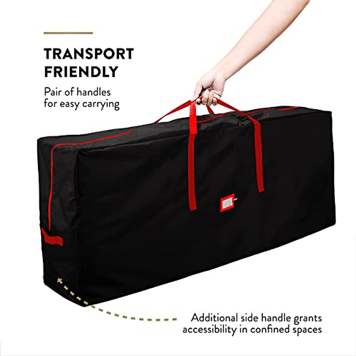 3-Pack Christmas Artificial Tree Storage Bag and Two Garland Bags; Holiday Tree Storage for Trees Up to 9 ft, Includes Card Slot, Dual Zipper, and Carry Handles; Tearproof 600D Oxford Material