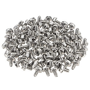 Favordrory Toothed Hex 6/32 Screw 6# -32Computer PC Case Hard Drive Motherboard Mounting Screws, 100 PCS