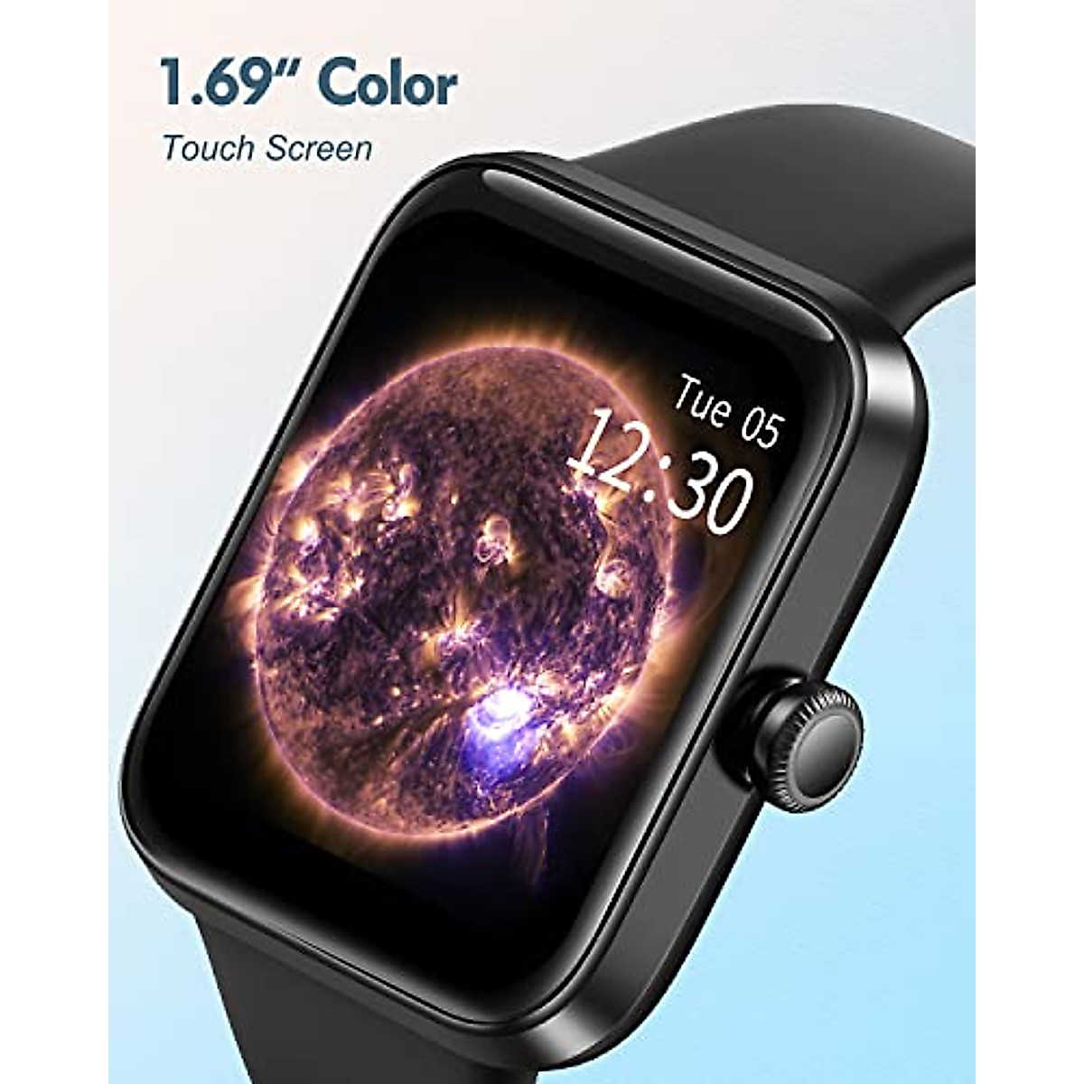 Smart Watch, Fitness Tracker with 24/7 Heart Rate Blood Oxygen Sleep Tracker, 5ATM Swimming Waterproof, Step Calorie Counter, 1.7" Touch creen Smartwatch for Men Women iPhone iOS Android