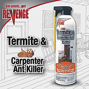 REVENGE Termite & Carpenter Ant Killer, 15 oz Ready-to-Use Aerosol Spray, Kills on Contact and Long Lasting Control