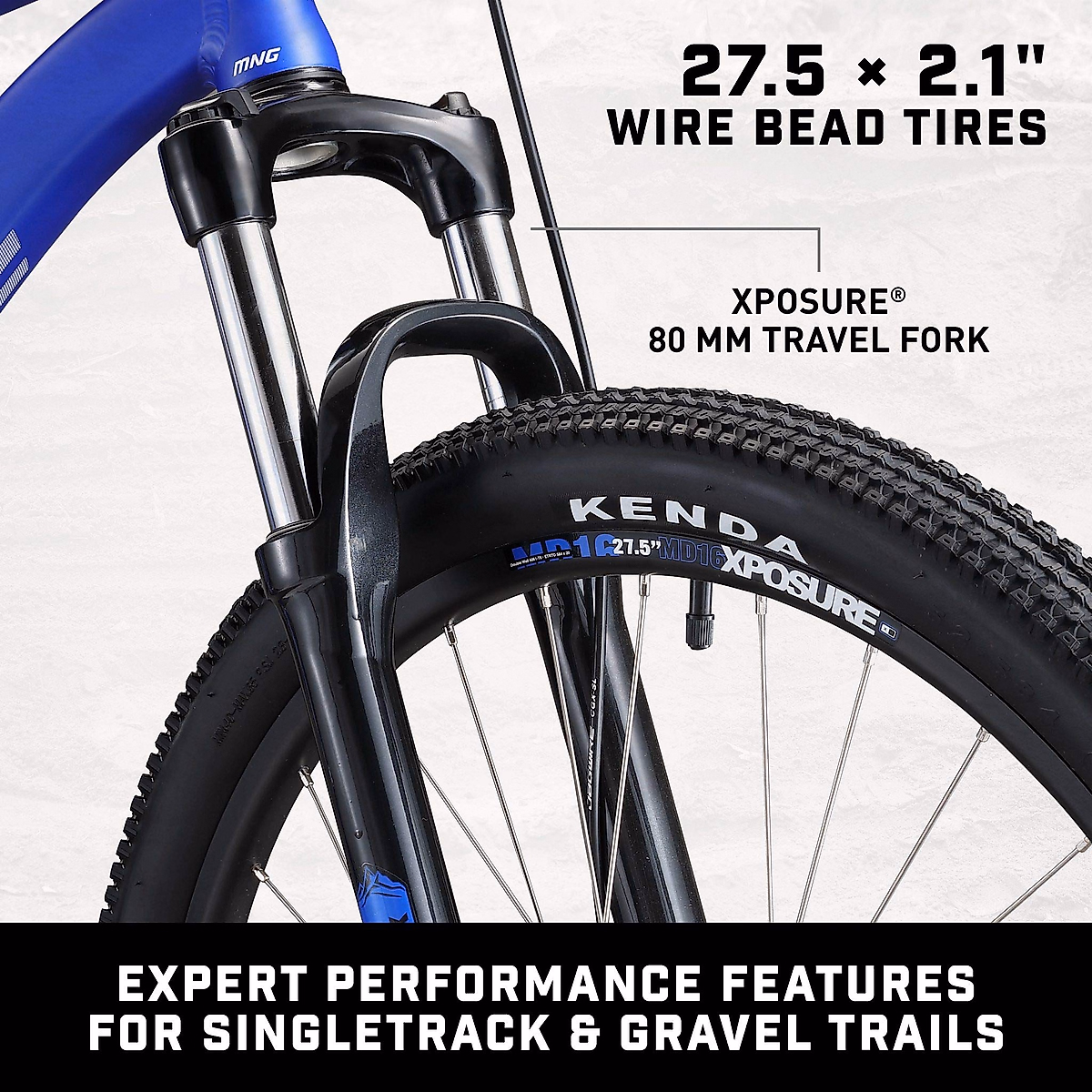 Mongoose Switchback Comp Adult Mountain Bike, 18 Speeds, 27.5-inch Wheels, Women Aluminum Medium Frame, Grey