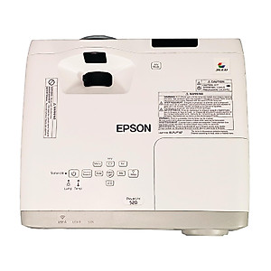 Epson PowerLite 520 3LCD Projector Short-Throw 2700 ANSI H674A HDMI, Bundle: Remote Control, Power Cable, HDMI Cable