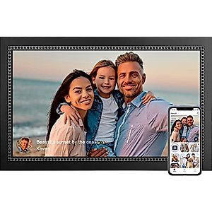Digital Picture Frame 15.6 Inch Large Digital Photo Frame with 1920 * 1080 IPS Full HD Touchscreen, Humblestead 32GB WiFi Smart Frame Share Photos and Videos Instantly from Anywhere via AiMOR App