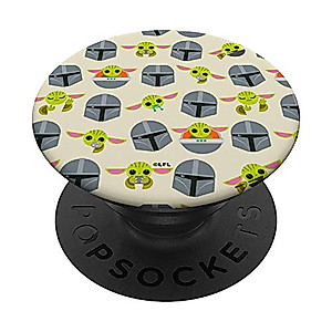 Star Wars The Mandalorian Mando the Child Snack Time Print PopSockets PopGrip: Swappable Grip for Phones & Tablets