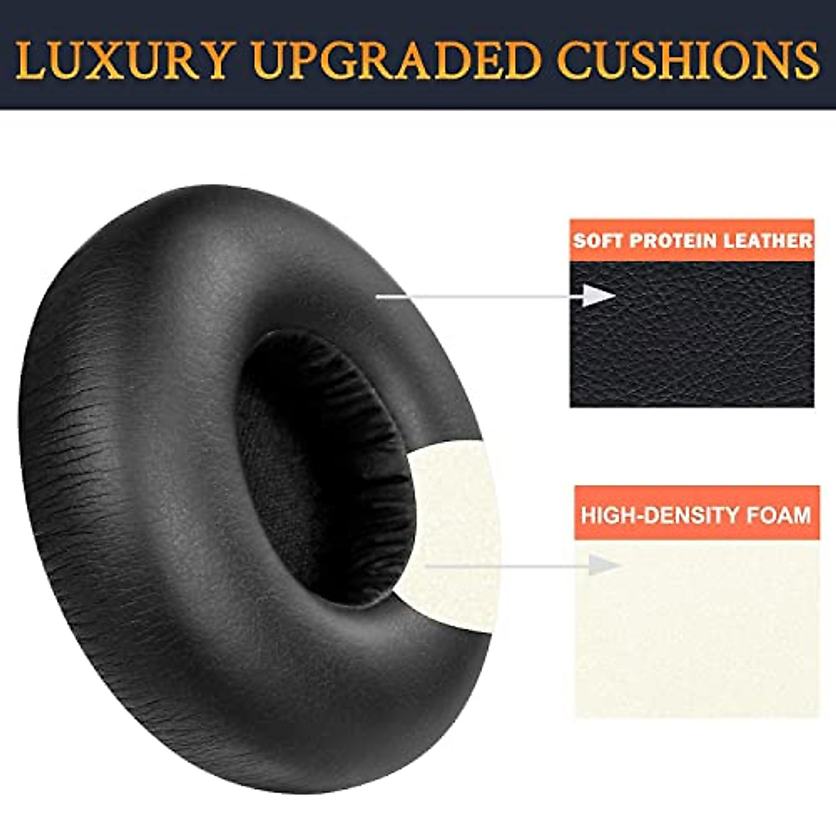 SOULWIT Earpads Replacement for AKG Pro Audio K402/K403/K420/K430/K450/K451/K452/Q460/K480 Headphones, Ear Pads Cushions for K24P/K26P/K412P/K414P/K416P, with High-Density Noise Isolation Foam
