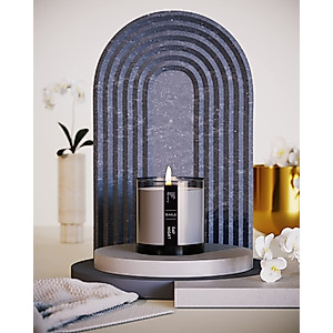 RAKLE Candles for Home Scented – Vanilla Amber Scented Candle 7.4 oz – Premium Soy Wax Blend Candle Jar with Lid for Home, Meditation, Aromatherapy – Delightful Long Lasting Scents