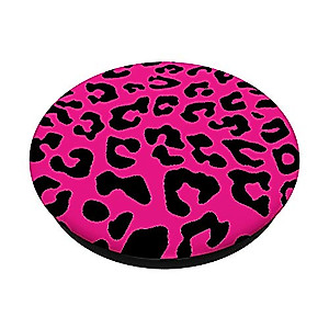 Hot Magenta Pink Leopard Pattern PopSockets PopGrip: Swappable Grip for Phones & Tablets