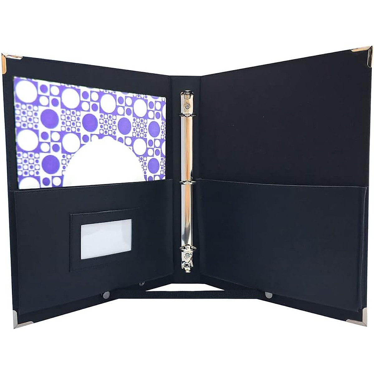 MSP Large Music Sheet Piano Folder 10" x 13.5" with Handle and 3 Rings Binder Large (220-Black) (Music Folder with Handle & Strap)