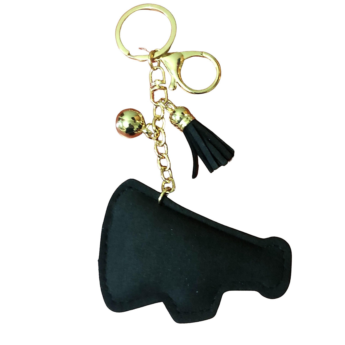 Popfizzy Bling Cheer Keychain for Women, Rhinestone Cheer Bag Charm, Cheer Squad Cheerleader Gifts, Megaphone Cheer Keychain