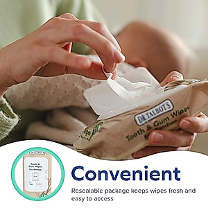 Dr. Talbot's Eco Bamboo Baby Tooth and Gum Wipes Naturally Inspired With Citroganix, 2-pack, 96 count