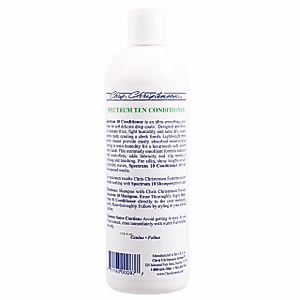 Chris Christensen Spectrum Ten Dog Conditioner, Groom Like a Professional, Gentle Cleansing, Leaves Coat Soft & Silky, Gorgeous Shine, Made in the USA, 473ml