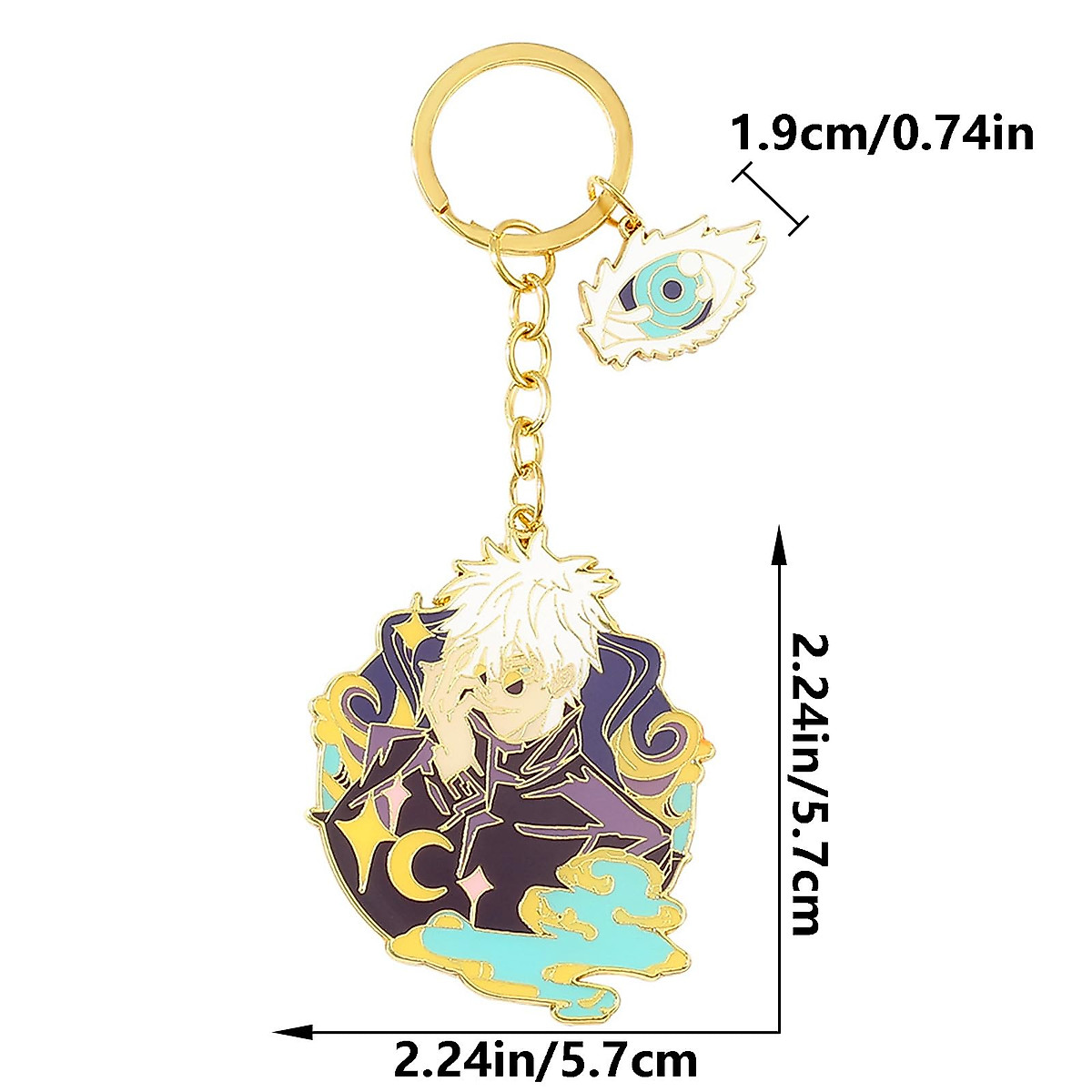 2-Pack Cute and Soft Gojo Plush with Keychain,Gojo Satoru Plush - JJK Plushies Collection, Cartoon Geto Suguru Stuffed Toys, Anime Plush Figure Pillow (Geto Suguru ＋Gojo Satoru)