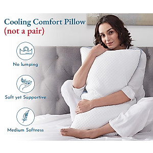 California Design Den Adjustable King Size Bed Pillow - Soft Down Alternative Fill, Adjustable Loft Memory Foam - Cooling Hotel Pillows for Back, Stomach or Side Sleepers - Medium Soft, CertiPUR-US