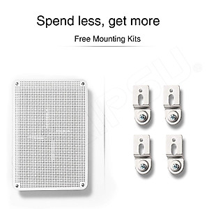 QILIPSU Clear Hinged Cover Stainless Steel Latch 370x270x150mm Junction Box with Mounting Plate, ABS Plastic DIY Electrical Project Case IP67 Waterproof Dustproof Enclosure Grey (14.6"x10.6"x5.9" CC)