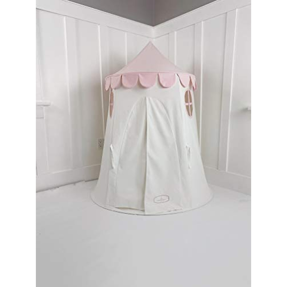 Domestic Objects | Castle Tower Play Tent | Kids Playhouse | Indoor Fort | Cotton Canvas | Premium Quality (42" Wide x 54" Tall) (Pink)