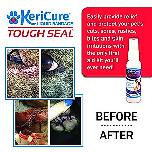 KeriCure As Seen on HSN - Tough Seal Liquid Bandage, 2 Pack, Spray on Wound Care for Dogs, Cats, Pets and Small Animal First Aid, Made in The USA