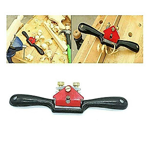 Block Planer+Adjustable SpokeShave Woodworking Set, Metal 45 Degree Manual Wood Planer Plane & Flat Base Metal Blade SpokeShave DIY Woodworking Craft Hand Tool