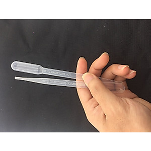 YXQ 50Pcs 3ml Transfer Pipettes Plastic Disposable Liquids Dosing Fine Tip Dropper Pipets Graduated