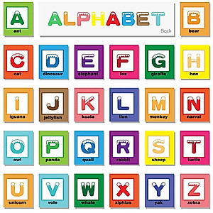 TEYTOY Baby Toy Zoo Series 26pcs Soft Alphabet Cards with Cloth Bag for Over 0 Years
