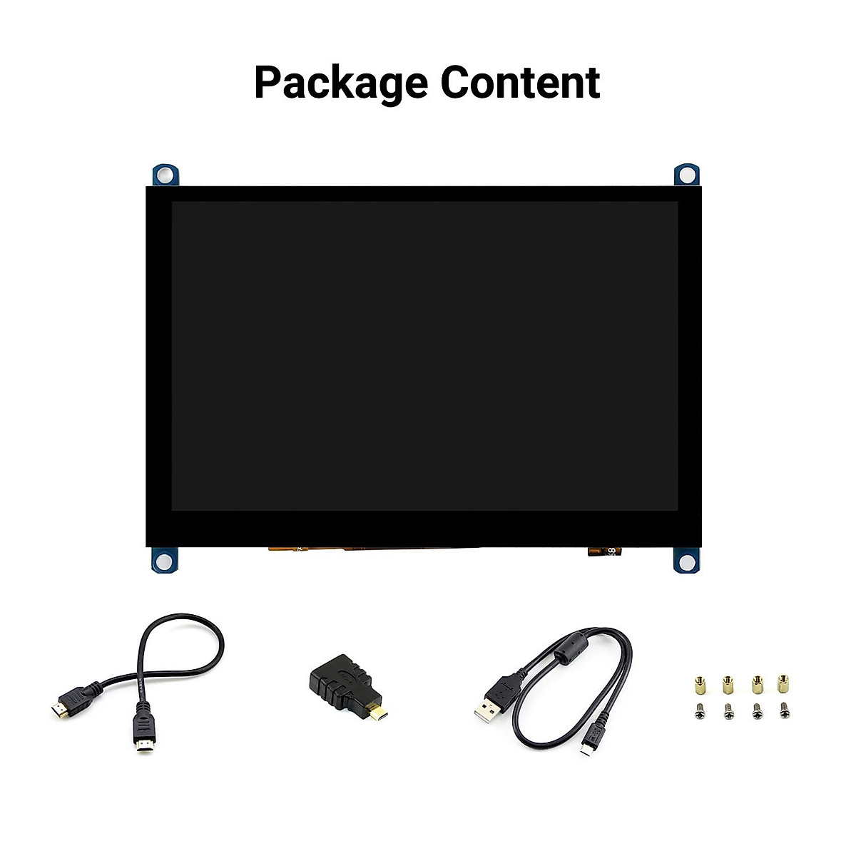Waveshare 5inch Capacitive Touch Screen LCD Slimmed-Down Compatible with Raspberry Pi 5/4B/3B+/3A+/2B/B+/A+/Zero/Zero W/WH/Zero 2W CM3+/4 800×480 Resolution HDMI Toughened Glass Panel Supports Windows