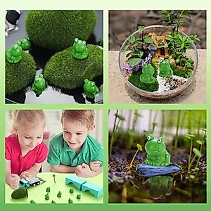 EKisemio 50 Pcs Mini Frog Garden Decor | Green Frog Figurines | Miniature Home Décor | Tiny Plastic Frogs | Fairy Garden Decor