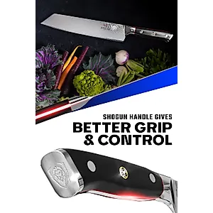 Dalstrong Kiritsuke Chef Knife - 8.5 inch - Shogun Series Elite - Damascus - Japanese AUS-10V Super Steel Kitchen Knife - Premium Black G10 Handle - Razor Sharp Knife - Chef's Knife - w/Sheath