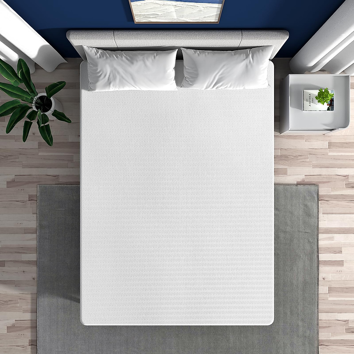 UniPon 3 Inch Gel-Infused Memory Foam Mattress Topper for Full Size Bed, Ventilated Bed Foam Topper for Back Pain and Pressure Relief, High-Density Cooling Mattress Pad with Removable & Soft Cover