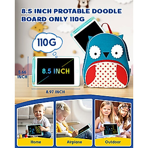 bravokids 8.5 Inch LCD Writing Tablet Board, Colorful Doodle Board Drawing Pad, Educational Learning Travel Toys for Age 3 4 5 6 7 8 Years Old Girls and Boys, Green