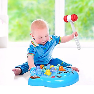 SZJJX Toddler Games Interactive Whack A Seal Game with Hammer, Activities Toys for 6+ Year Old Boys Girls,Early Developmental Toy, Fun Musical Educational Toys Gifts for Kids