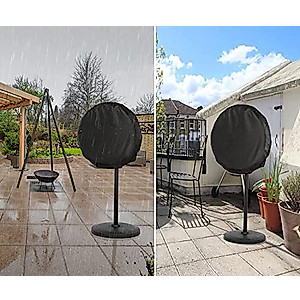 Ziivita Fan Cover - Outdoor Waterproof Fan Covers for 16" fan - Outside Large Stand up Pedestal and Wall Mount Industrial Fan Cover in Heavy Duty Material Fit 16" Fan