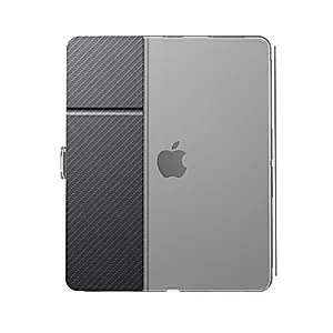 Speck Products Balance Folio Clear Case, Compatible with iPad Pro 11-Inch (2020), Gunmetal Grey Metallic/Clear