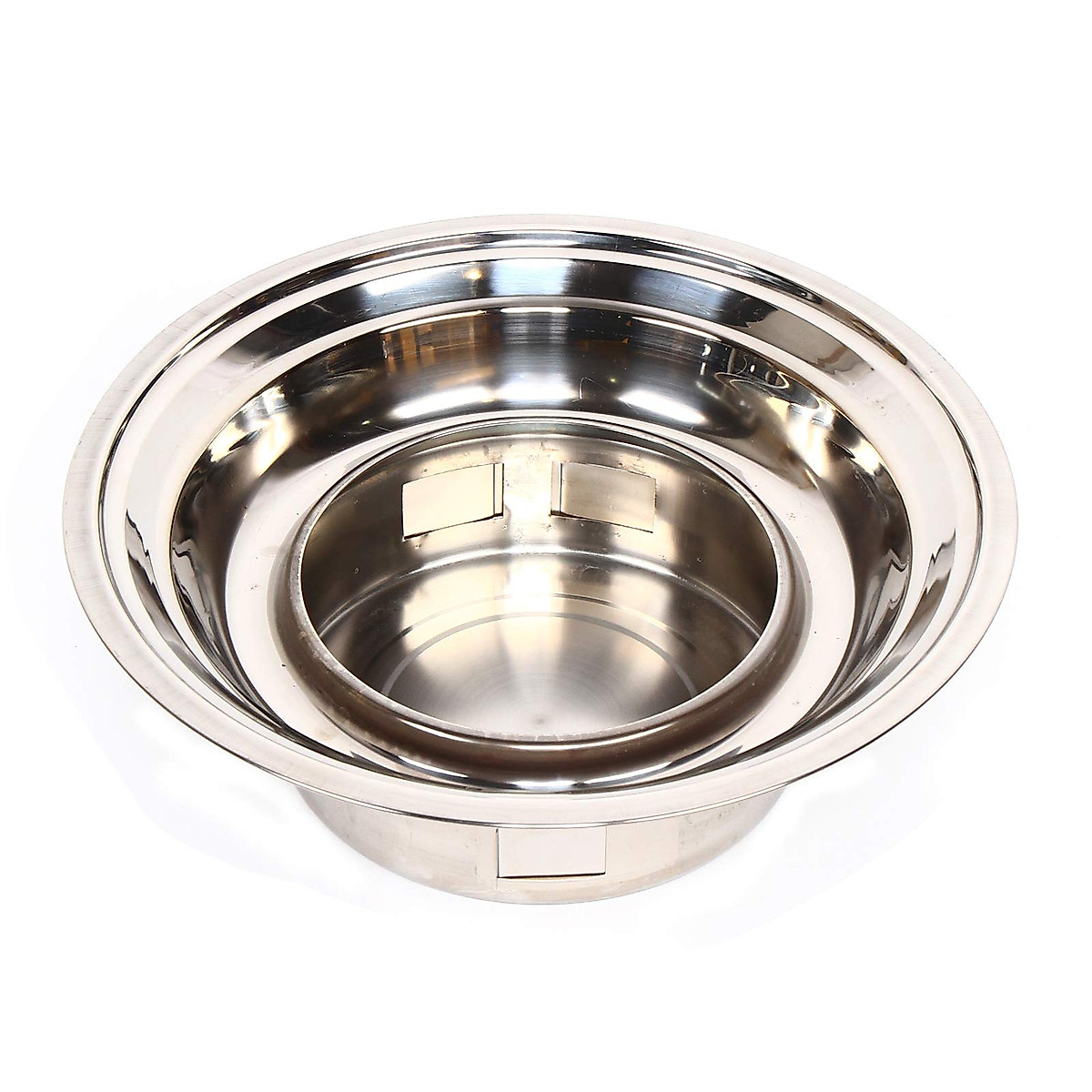 BBQ Charcoal Grill 15.7 inch Round Stove-top Household Indoor Carbon Grill for Camping Picnic Party Silver