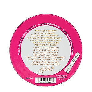 Enesco Designs by Lolita Happy 40th Birthday Hand-Painted Artisan Wine Glass, 1 Count (Pack of 1), Multicolor