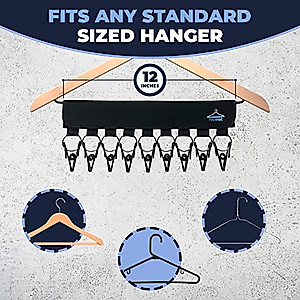 PackHatUSA The Original American Patented 18 Hat Organizer and Hat Rack for Your Closet - Transform Clothing Hangers into Hat Racks for Baseball Caps - Make Hat Storage Easy - Universal Fit Hat Holder