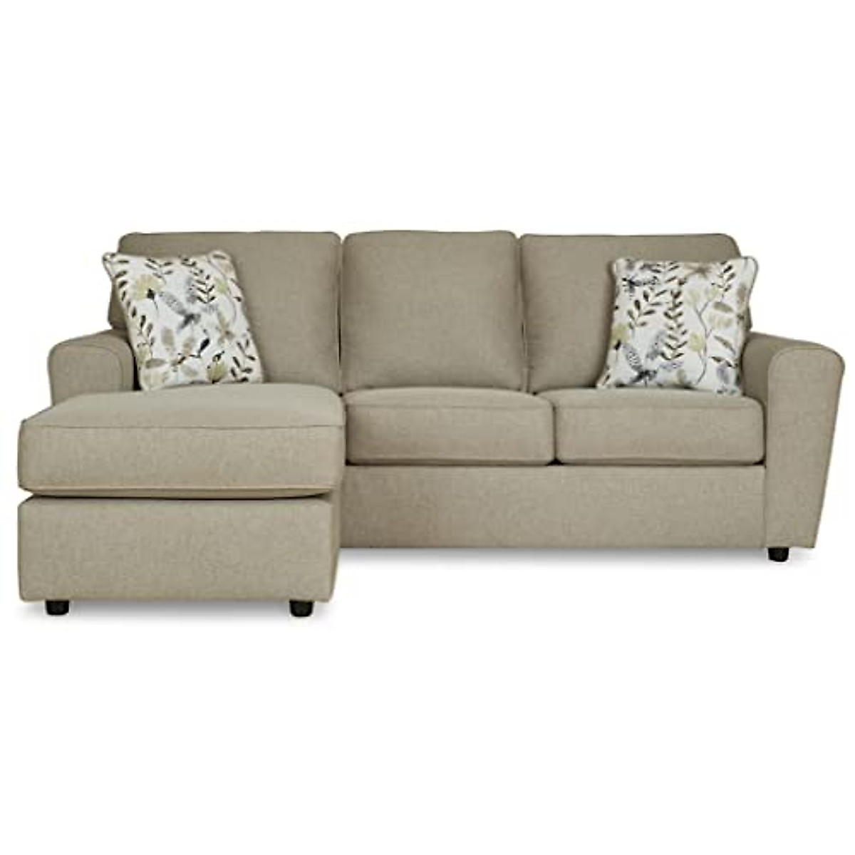 Signature Design by Ashley Renshaw Modern Sectional Sofa Couch with Chaise Lounge, Grayish Brown