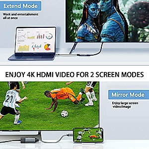 vilcome USB C to HDMI Adapter, Aluminum Thunderbolt 3 to HDMI Adapter Converter 4K@60Hz,USB 3.1 Type C Hub for MacBook Pro,MacBook Air,XPS,Samsung Galaxy S10/S9/Note 10/9/8 and More