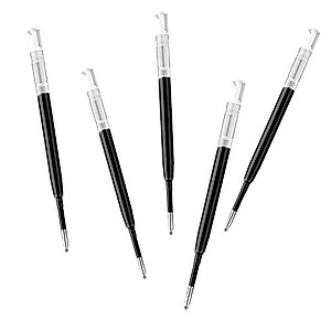 DunBong G2 Gel Ink Pen Refills, for Retractable Gel Pens, 0.5mm Fine Point, Pack of 5 (Black)