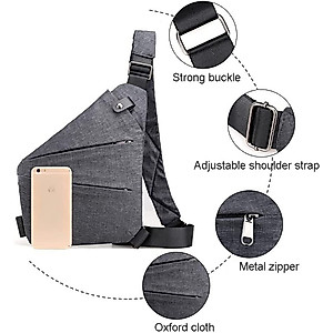 Cogear Personal Flex Bag for Women Men, Flex Moves Personal Pocket Bag , Fashion Anti-thief Slim Sling Bag, Personal Travel Bags (Purple, Right)