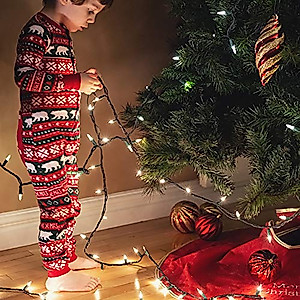 WATERGLIDE Christmas String Lights, 150 Lights 120V UL Certified Incandescent Clear Mini Green Wire Fairy Light, Xmas Tree Lights for Patio Wreath Garland Garden Outdoor Indoor Decoration