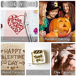 Jetmore 24 Pack Exacto Knife Set, Craft Knife, Precision Hobby Knife Kit for DIY Cutting, Pumpkin Carving, Trimming, Scrapbooking