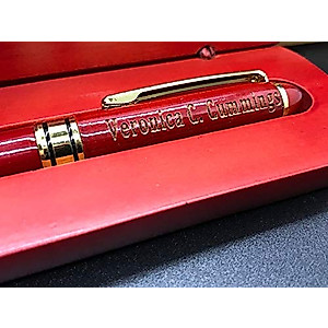 Custom Engraved Wood Pen Set With Maple and Rosewood Finish, Executive Pen and Box With Free Personalization
