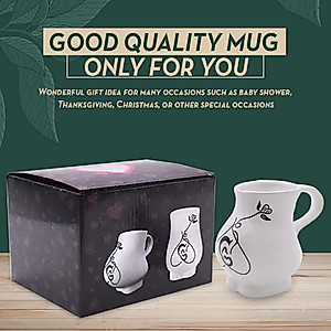 My Little Nugget Pregnancy Mug for Tea and Coffee (14oz) Distinctive Shaped Cute Mug Made from Ceramic Material for Tea and Coffee - Great Idea for Pregnant Mom, Baby Shower, Mother’s Day - White