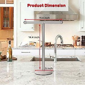 Hand Towel Holder, Hand Towel Rack Stand with Heavy Marble Base, Countertop Hand Towel Holder Stand for Bathroom (Brushed Nickel)