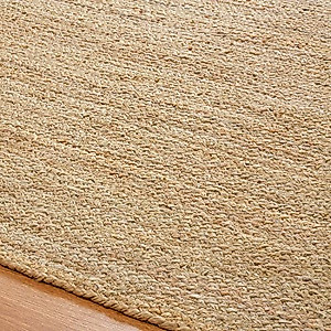 Superior Hand Woven Natural Fiber Reversible High Traffic Resistant Braided Jute Area Rug, 8' x 10'
